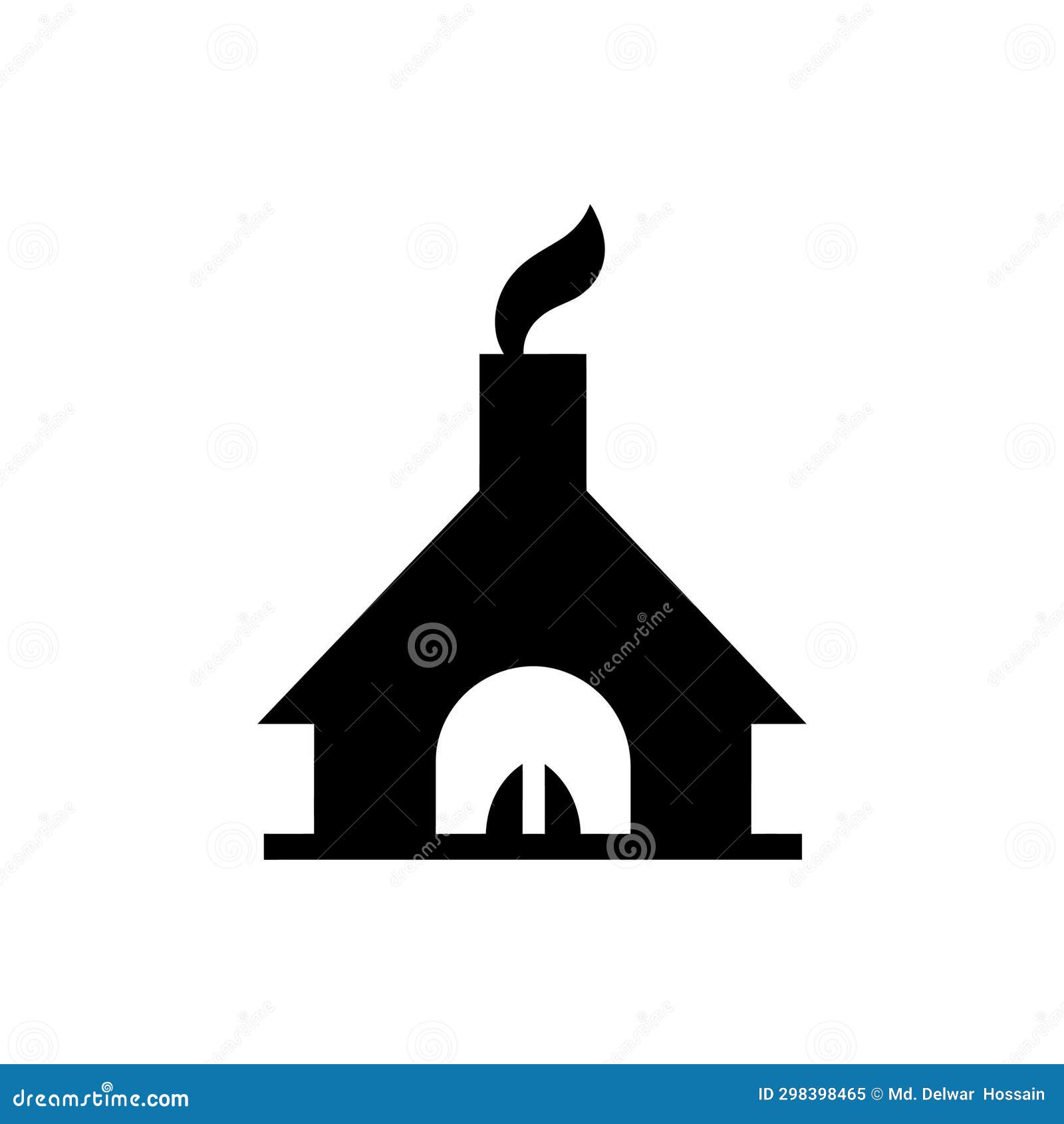 Chimney icon stock vector. Illustration of house, ventilation - 298398465