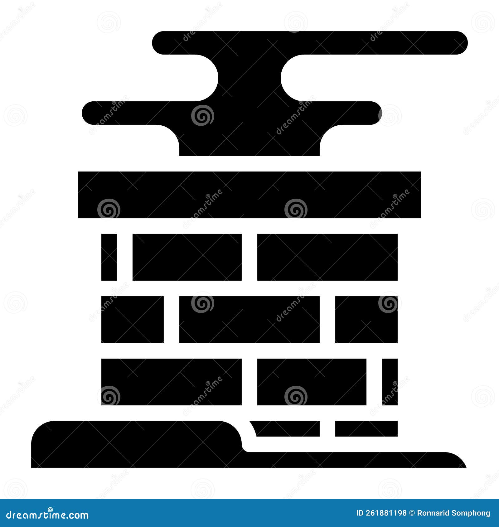 Chimney icon solid vector stock vector. Illustration of room - 261881198