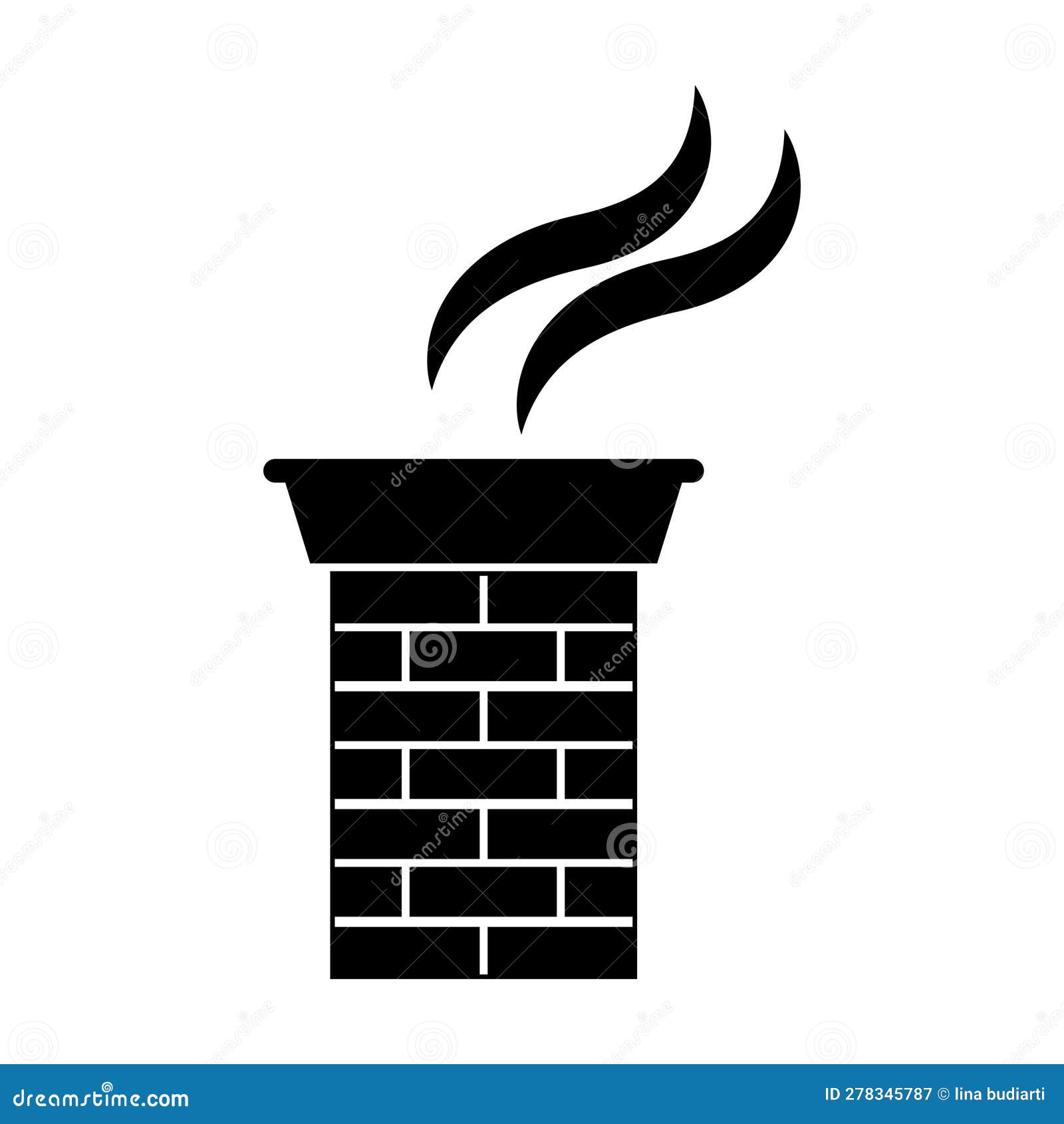 Chimney icon stock vector. Illustration of power, heavy - 278345787