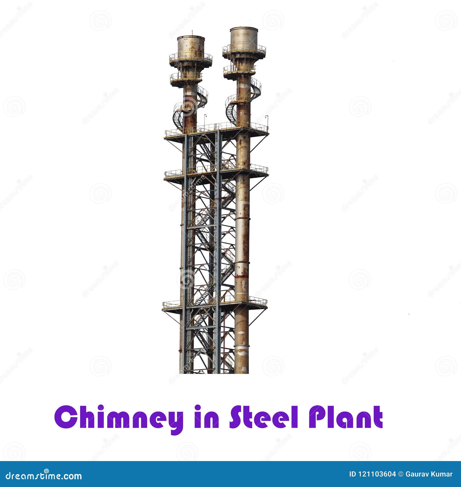 Chimney Isolated on White Background Stock Photo - Image of ...