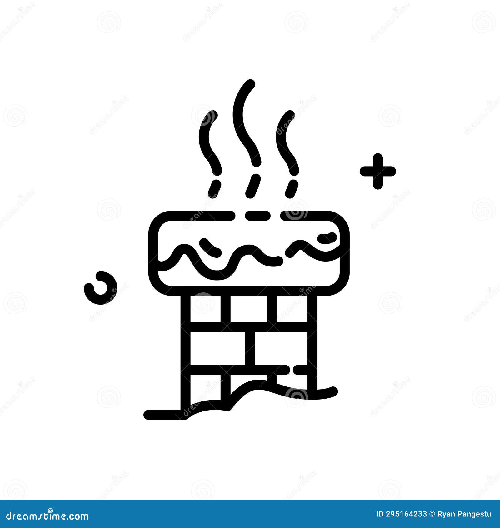Chimney Linear Icon. Outline Style Chimney Logo Concept on White ...