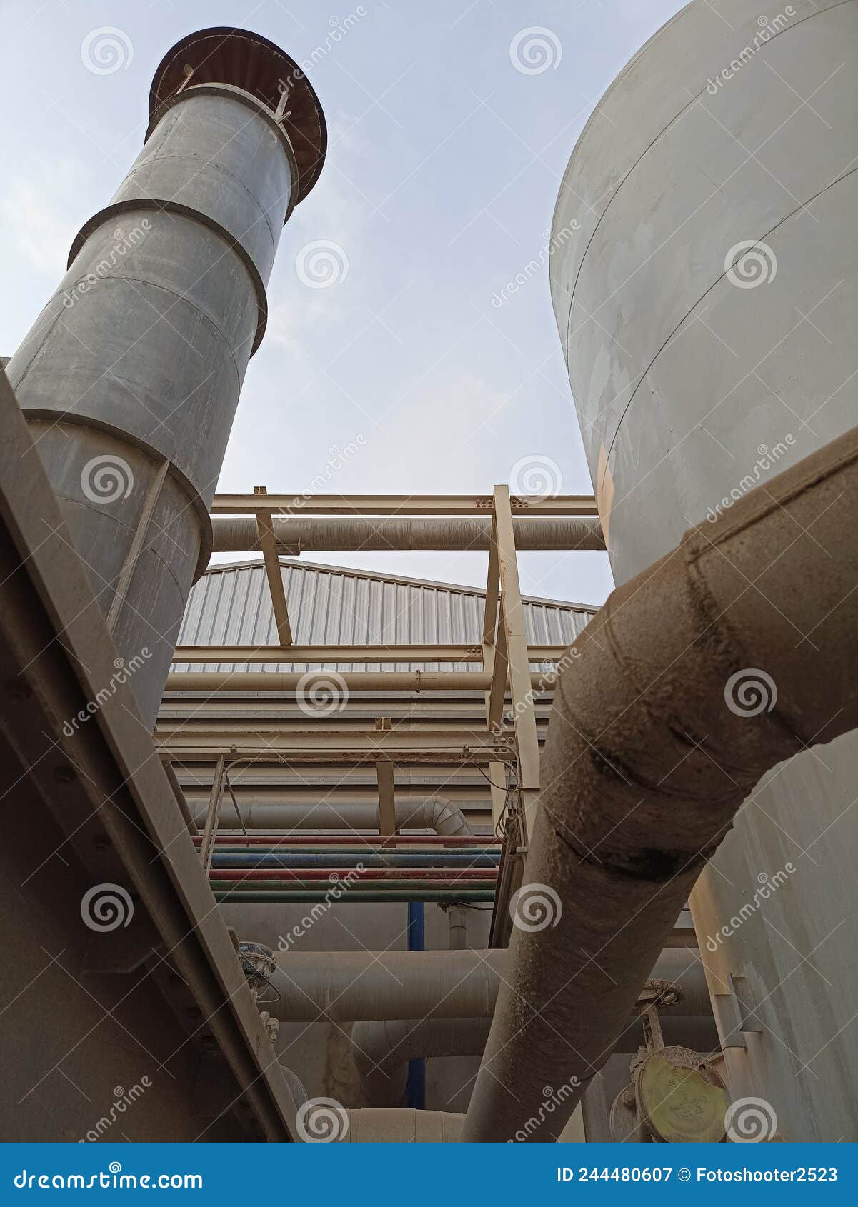 Chimney and Metal Pipeline and Platform Construction Design Engineering ...