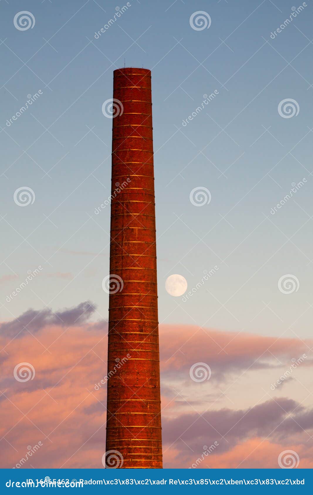 Chimney and moon stock image. Image of fume, acid, generate - 16665463