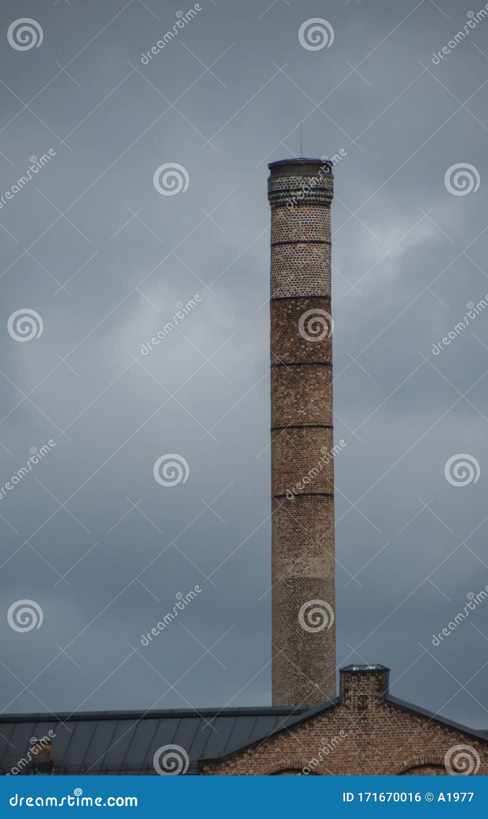 Chimney of an old factory stock photo. Image of work - 171670016