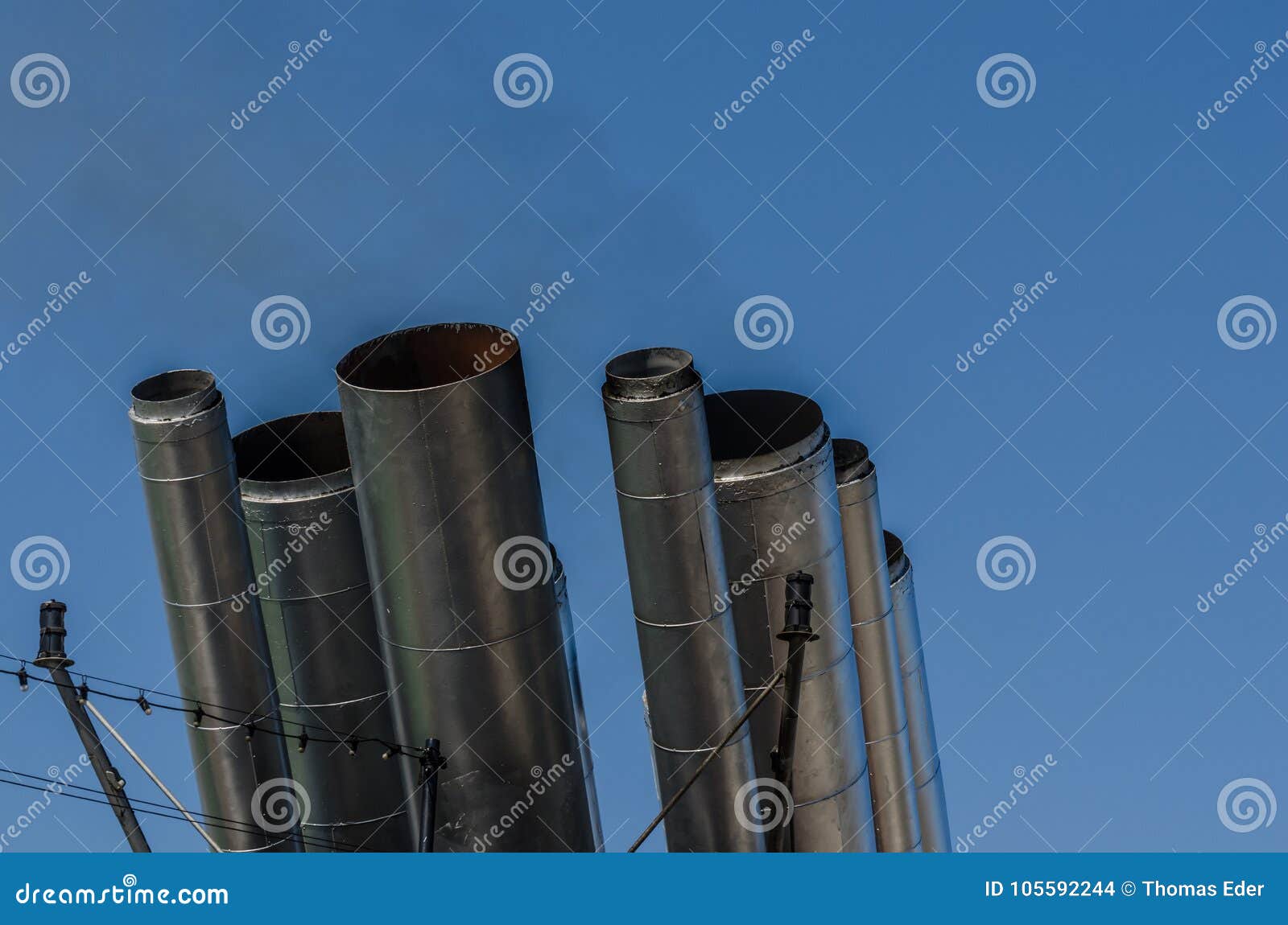 Chimney Pipes from Cruise Ship Stock Photo - Image of foreign, drive ...