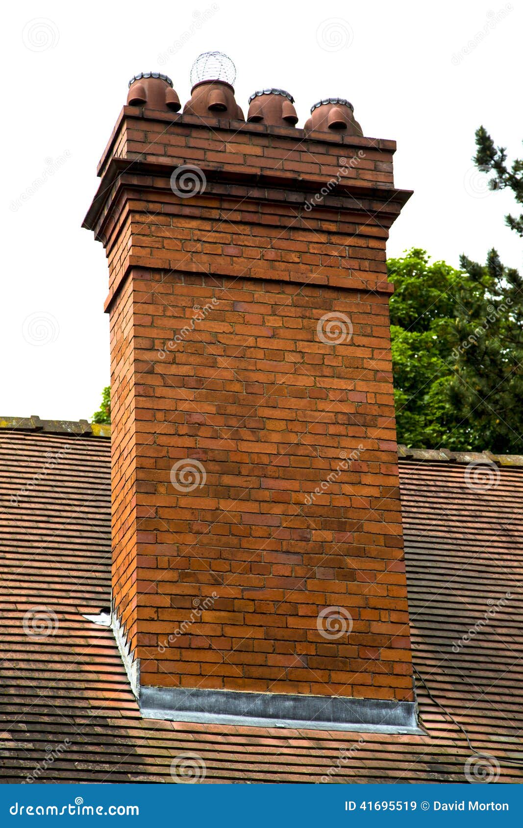Chimney pot stock image. Image of isolated, brickwork - 41695519