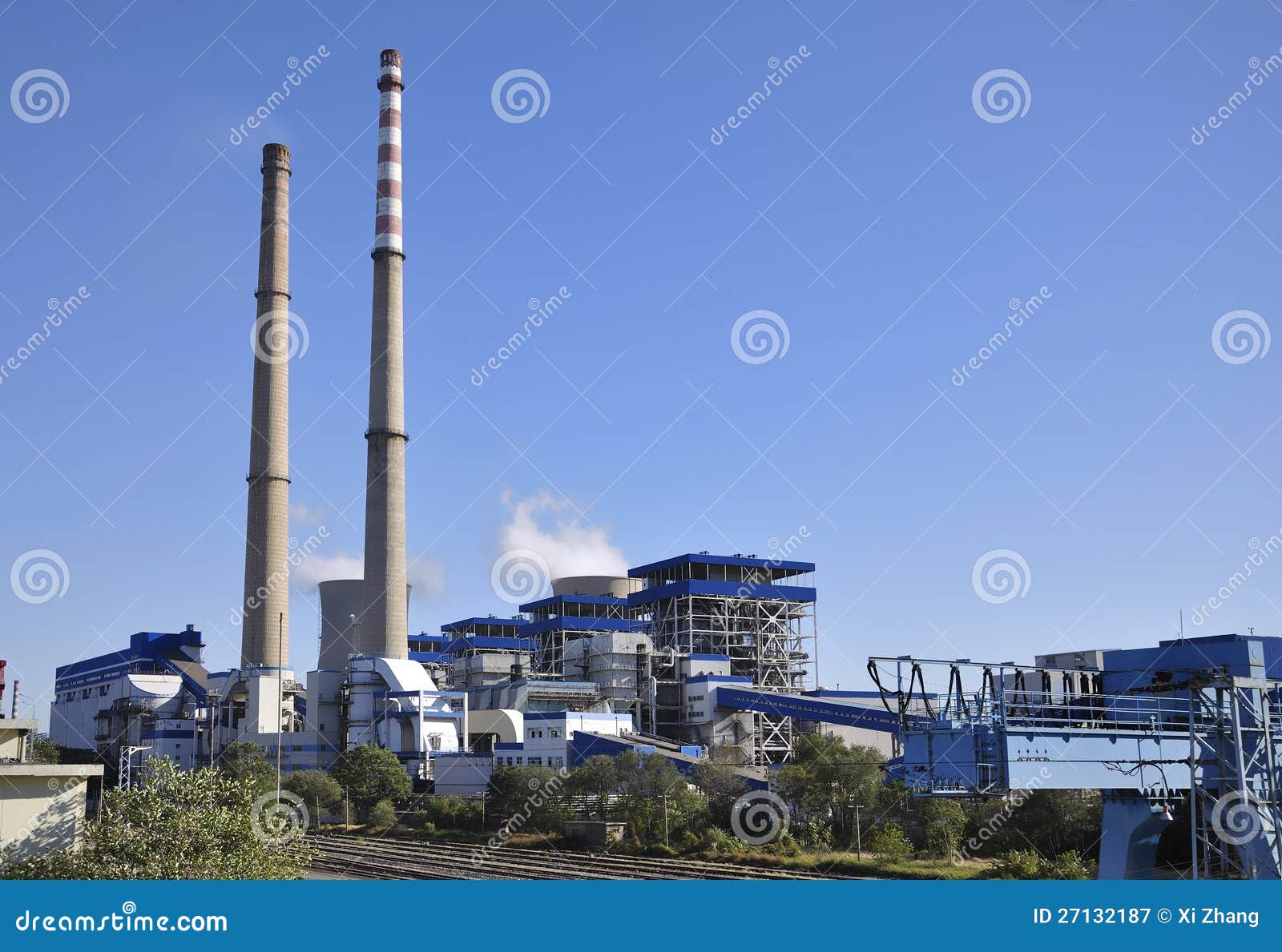 Chimney in Power Station stock image. Image of energy - 27132187