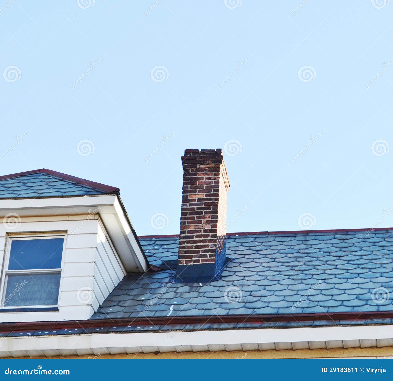 Chimney on the roof stock image. Image of pine, pipe - 29183611