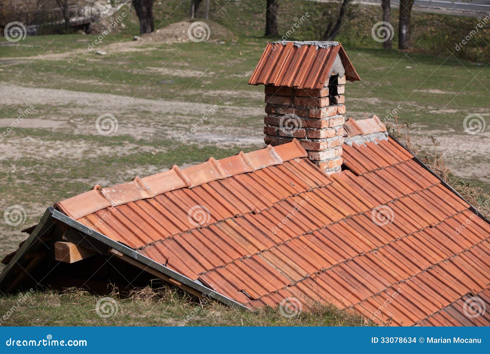 Chimney on roof stock photo. Image of roof, detail, real - 33078634