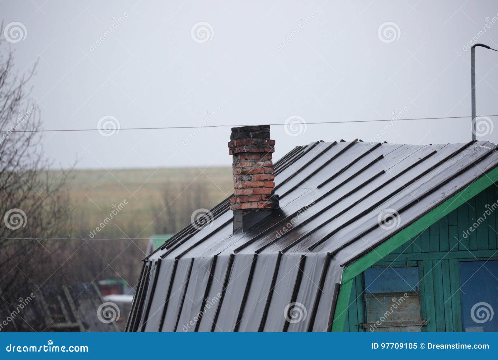 Chimney stock image. Image of village, forest, chimney - 97709105