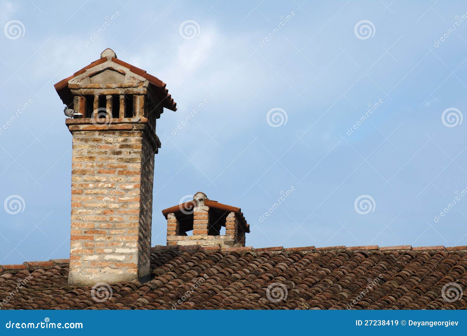 Chimney on the Roof of the Old Church Stock Image - Image of cathedral ...