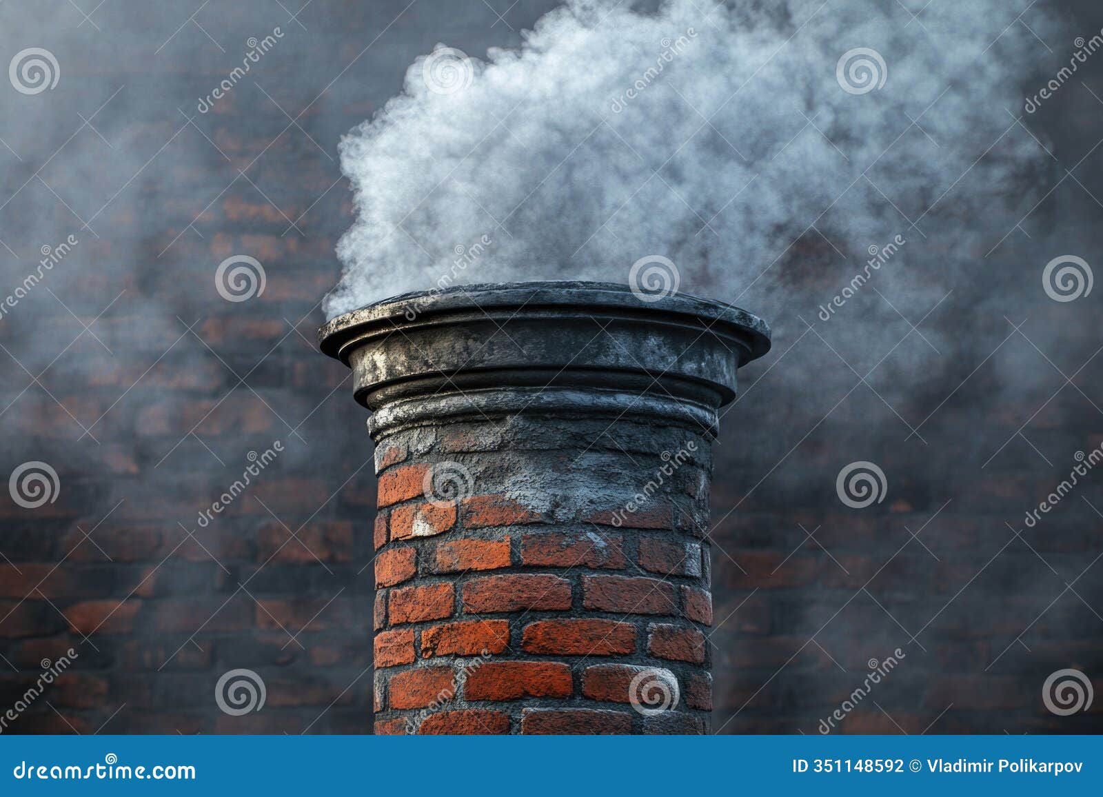 A Chimney with Smoke Emerging from the Top, Possibly Indicating Warmth ...