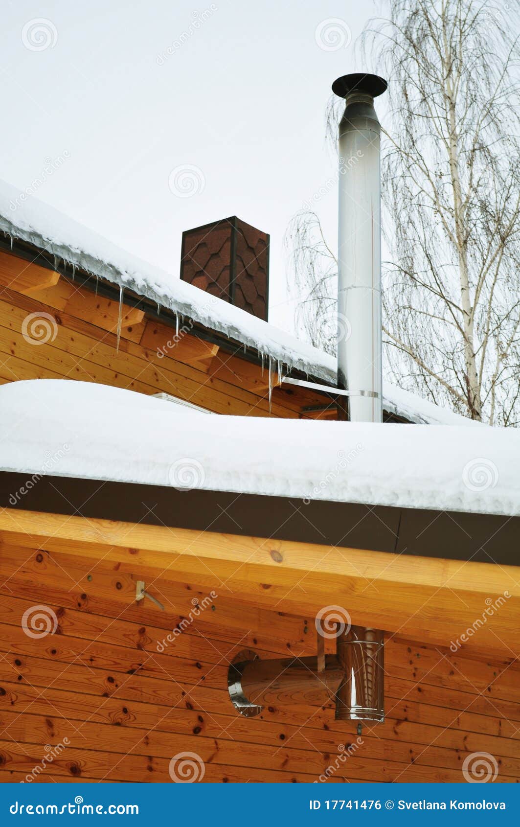 Chimney, Smoke Stack, Metal Pipe Stock Photo - Image of white, cottage ...