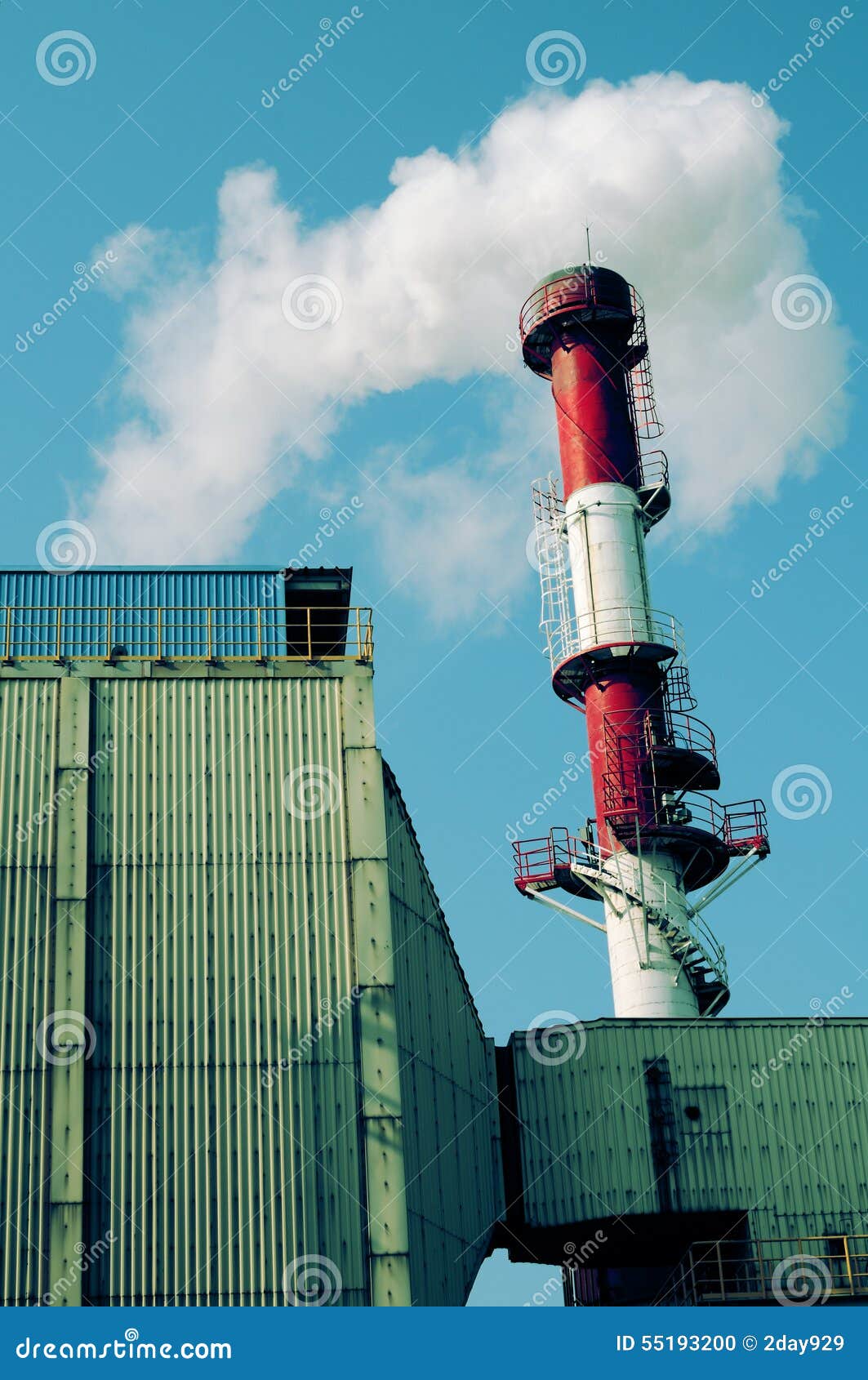 Chimney and Smoke, Factory, Design Architecture, Vertical Stock Photo ...