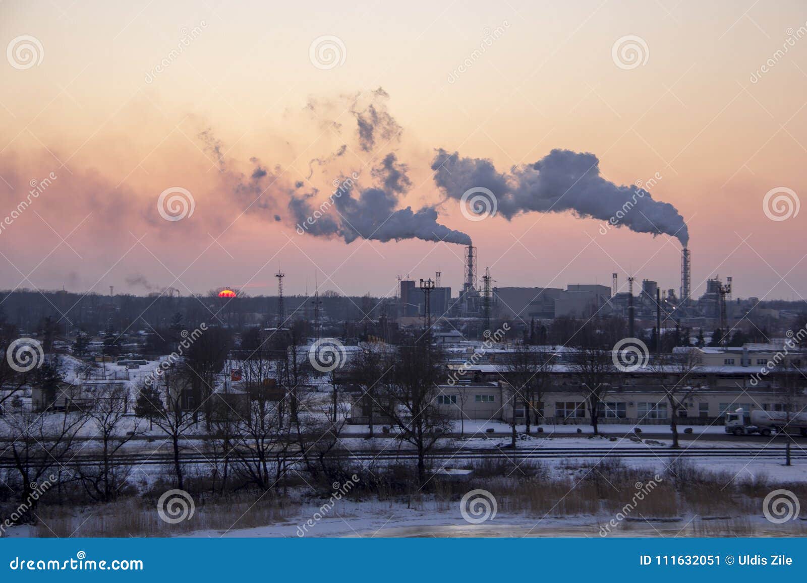 Chimney Smoking Stack. Air Pollution and Climate Change Theme Stock ...