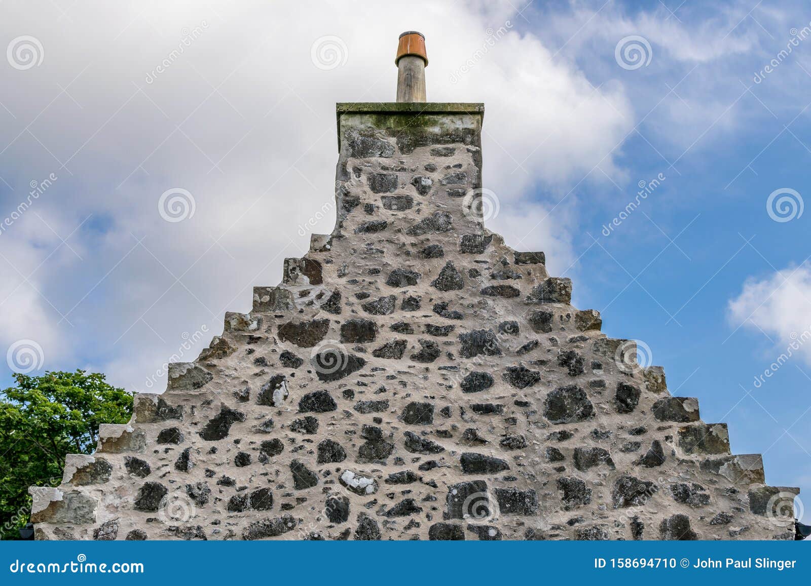 A Chimney Stack in a Strange Shape. Step Shaped Chimney Breast Stock ...