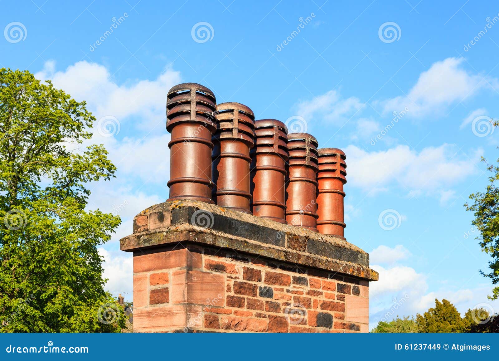 Chimney Stack stock image. Image of great, brickwork - 61237449