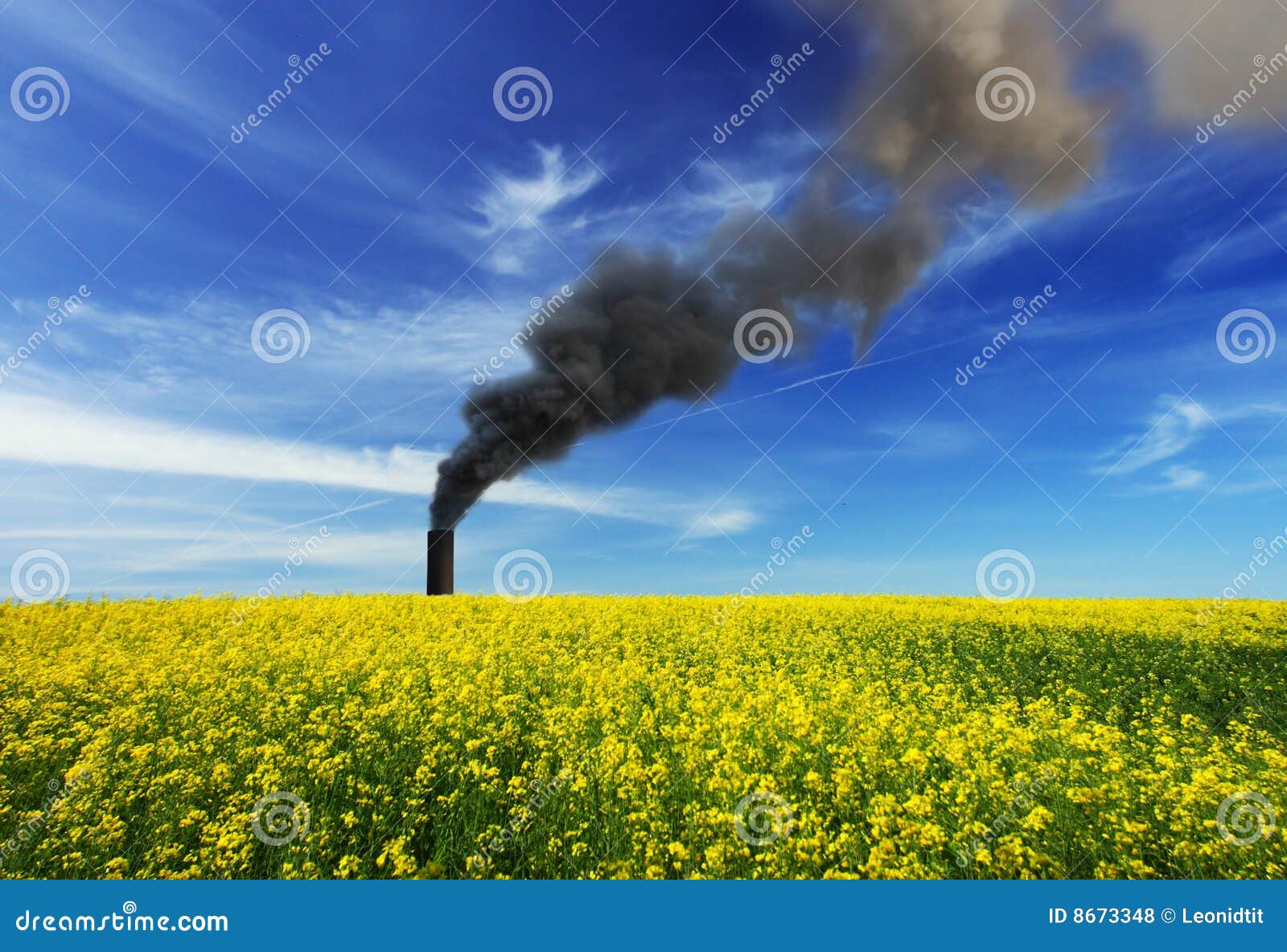Chimney-stalk smoking stock photo. Image of electrical - 8673348