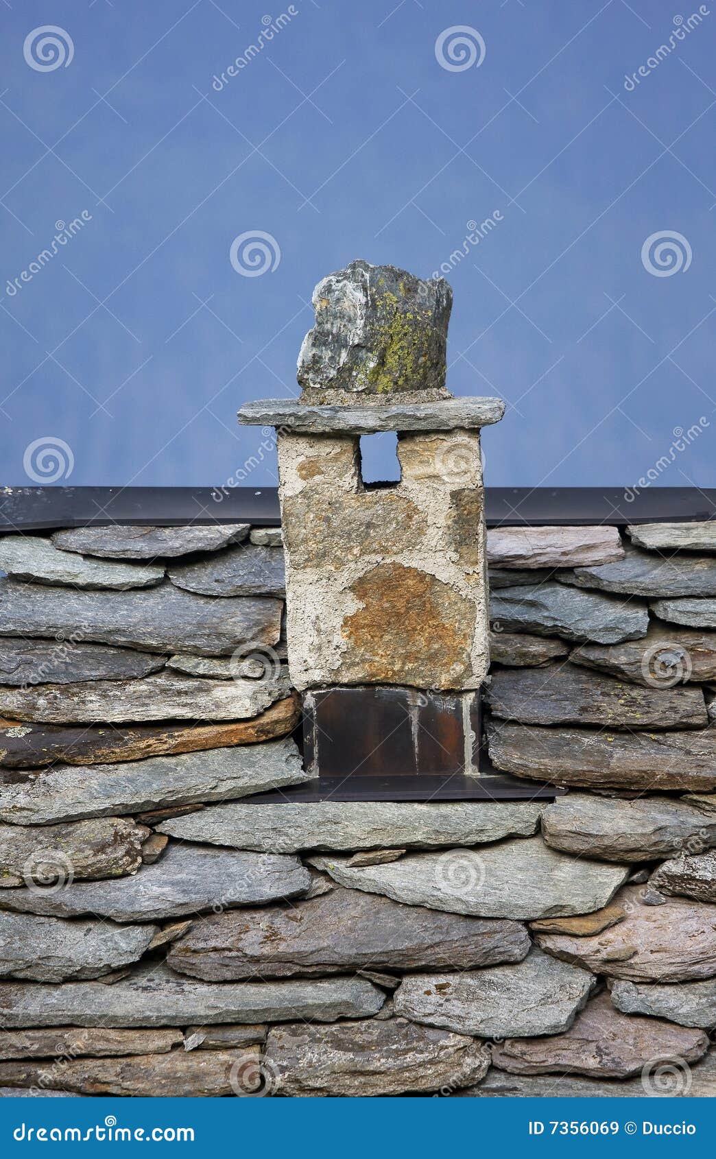 Chimney in stone stock image. Image of house, mason, architectural ...