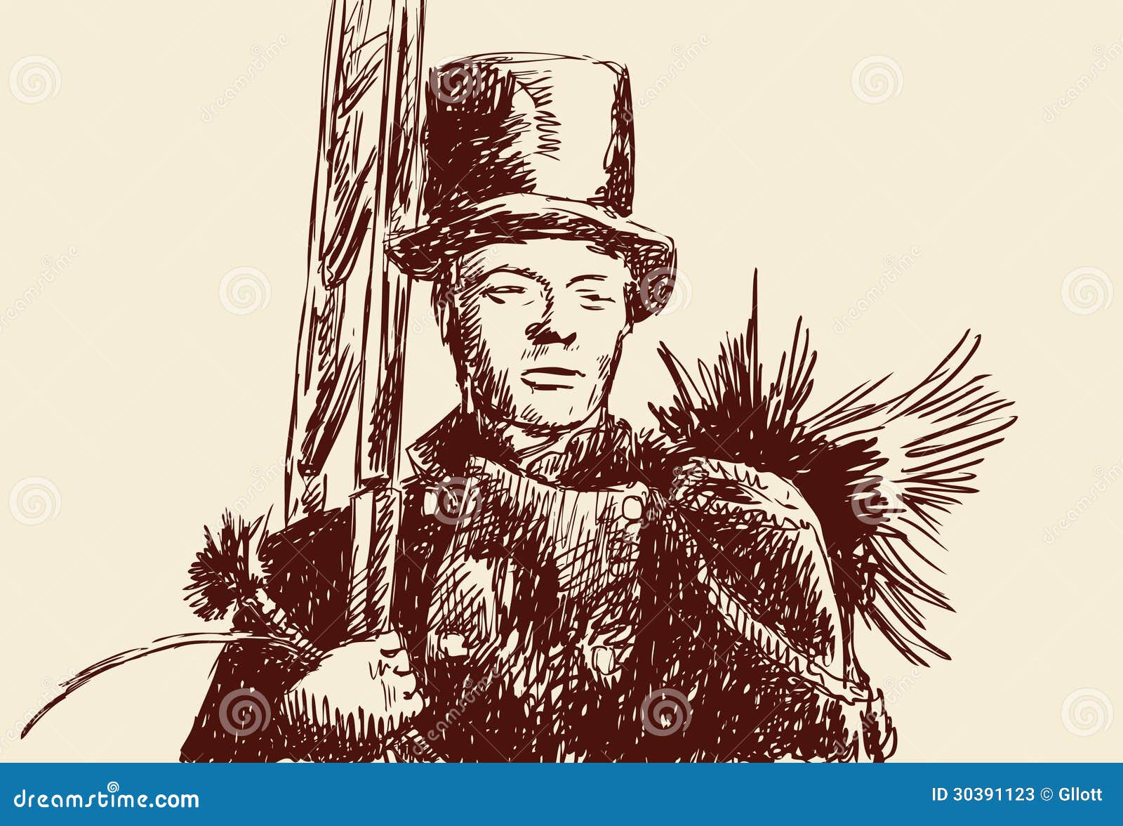Chimney sweep stock vector. Illustration of painting - 30391123
