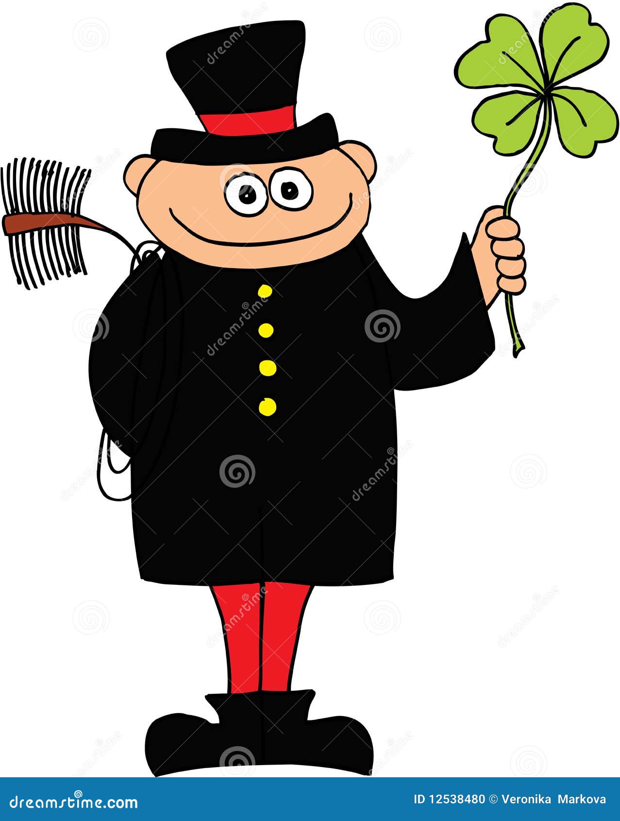 Chimney Sweeper Cleaner Worker Cartoon Vector Illustration ...