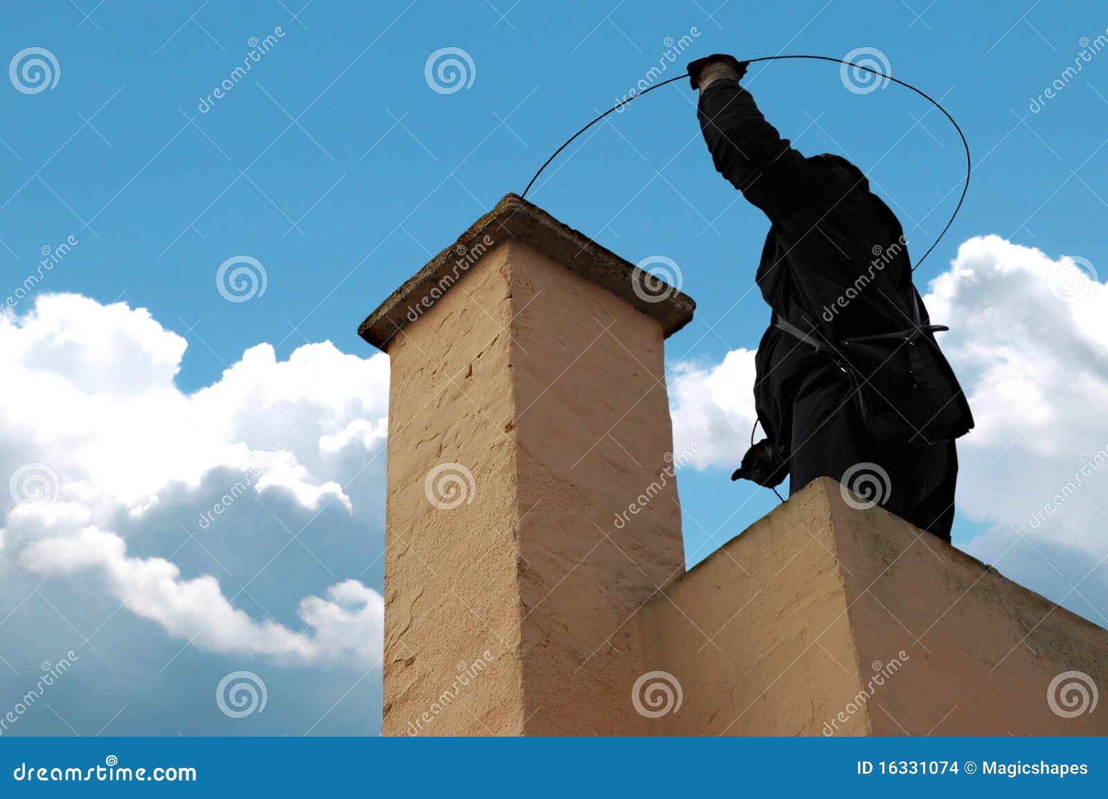 Chimney sweeper stock photo. Image of work, cleanup, sweep - 16331074
