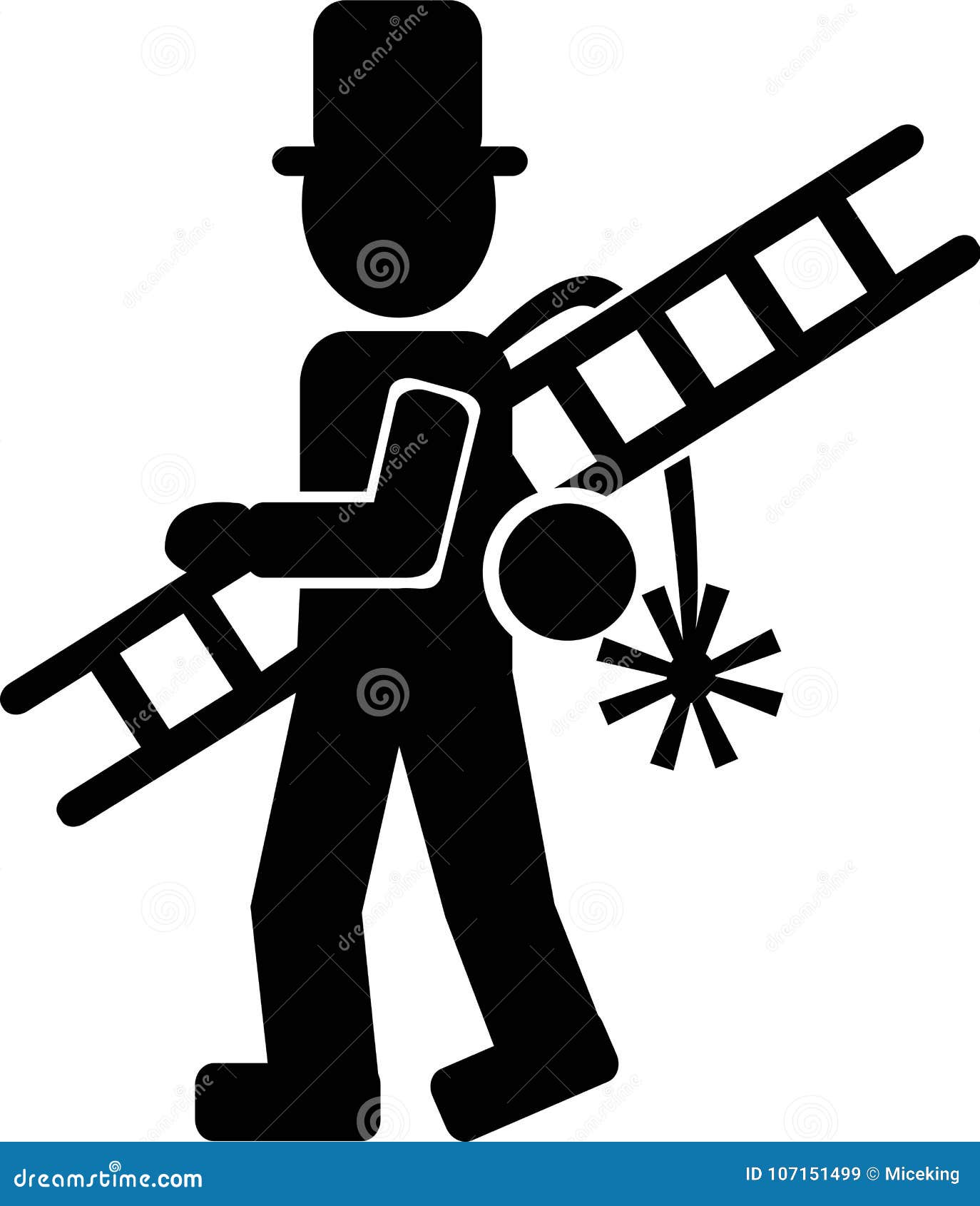Chimney Sweeper Icon stock illustration. Illustration of symbol - 107151499