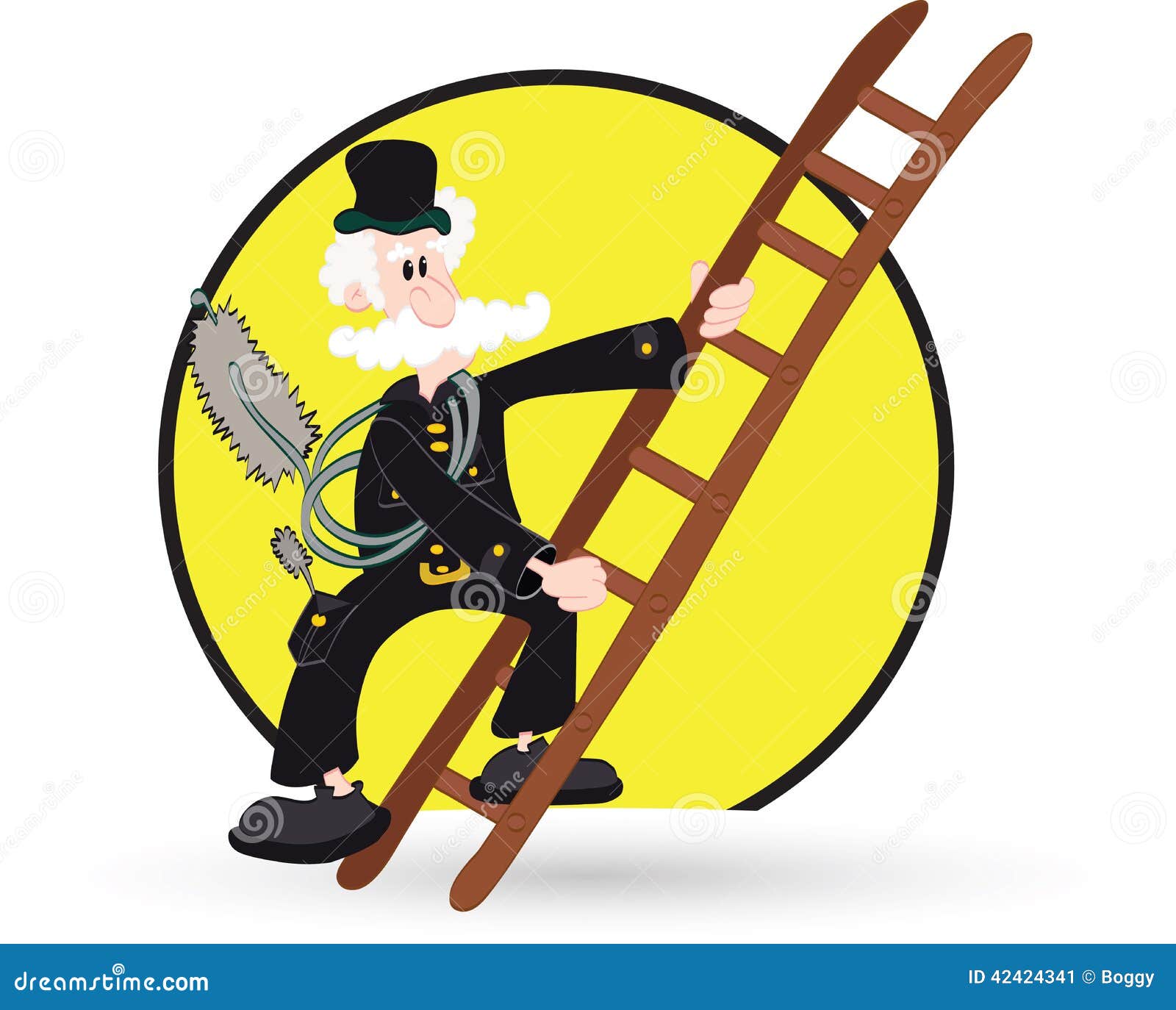 Chimney sweeper stock illustration. Illustration of comic - 42424341