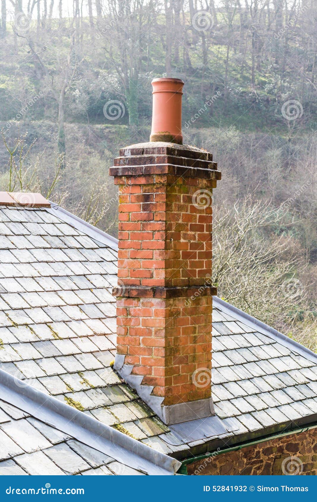 Chimney Top stock photo. Image of lead, chimney, devon - 52841932