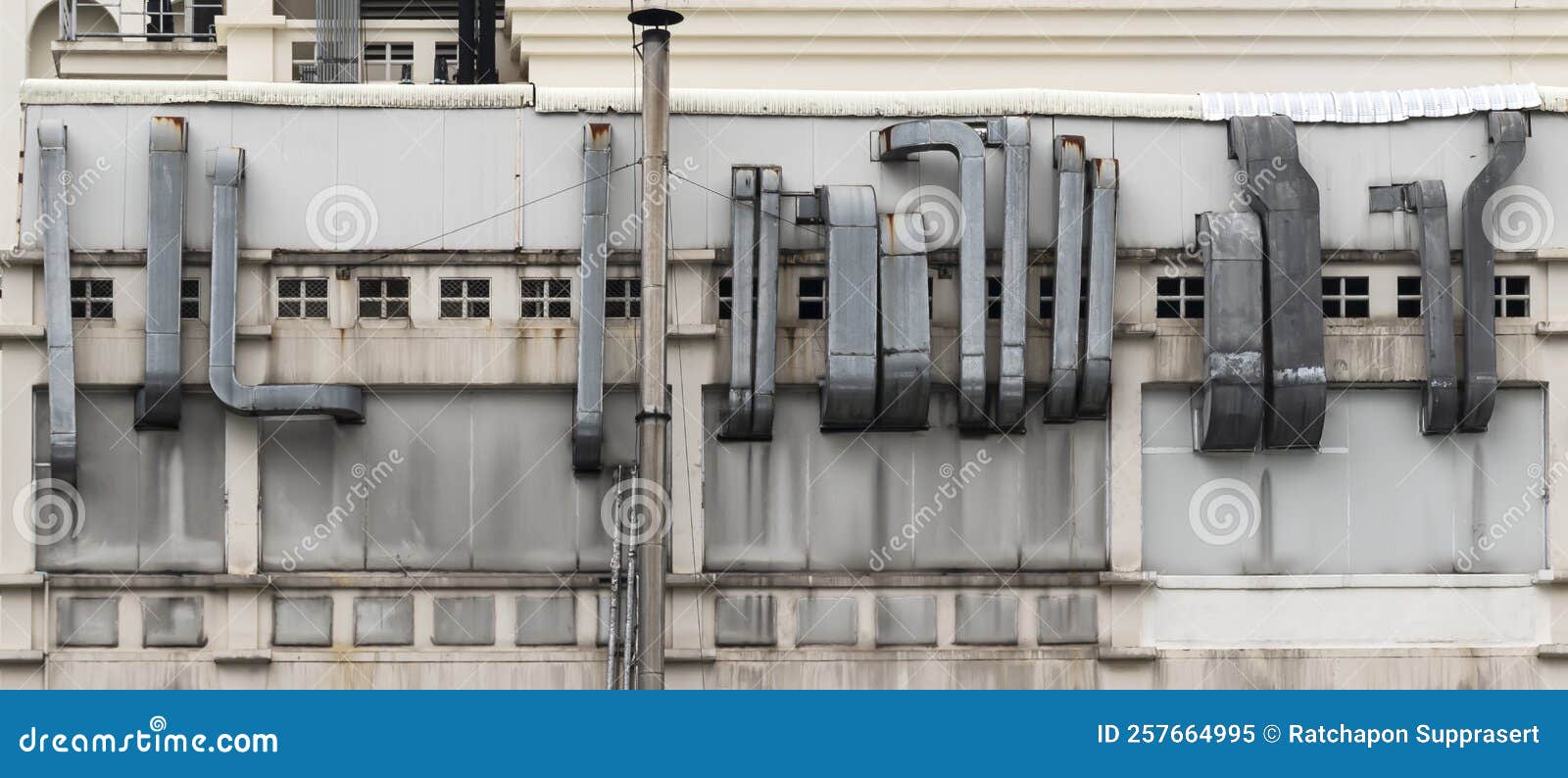 Chimney Ventilation System on Outside Building Stock Image - Image of ...