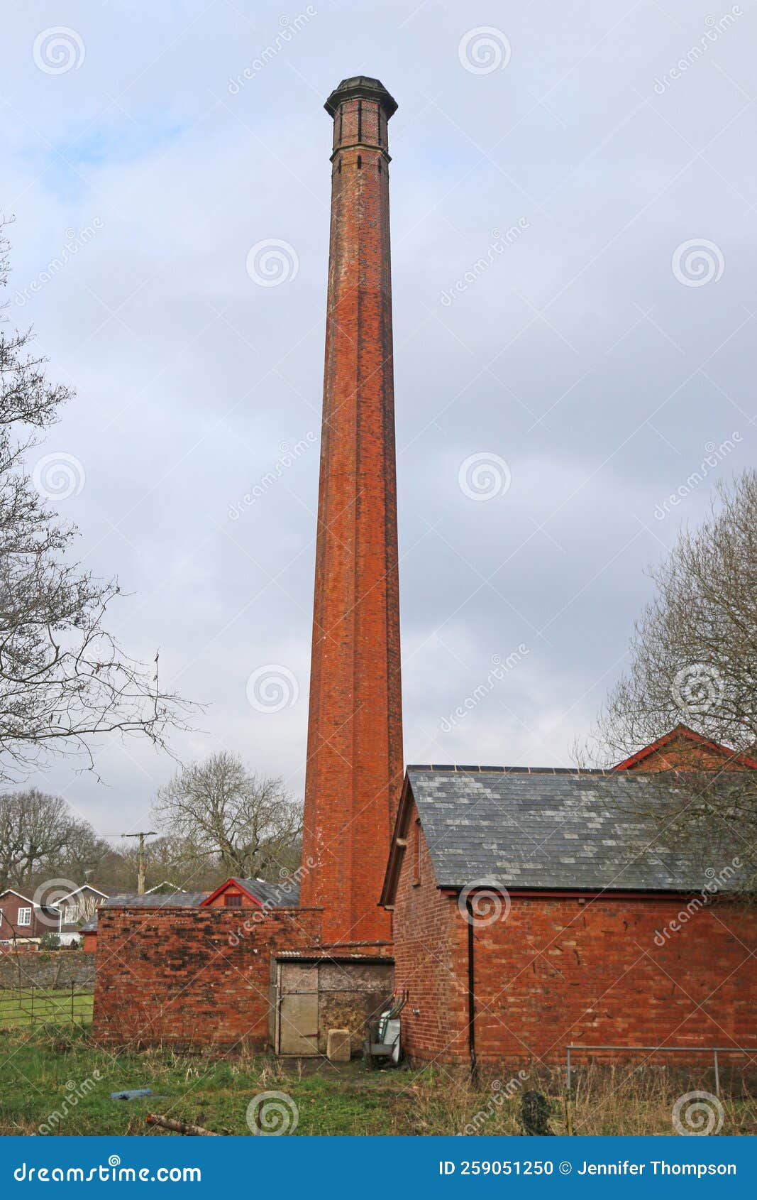 Chimney of a Victorian Steam Driven Mill Stock Photo - Image of devon ...