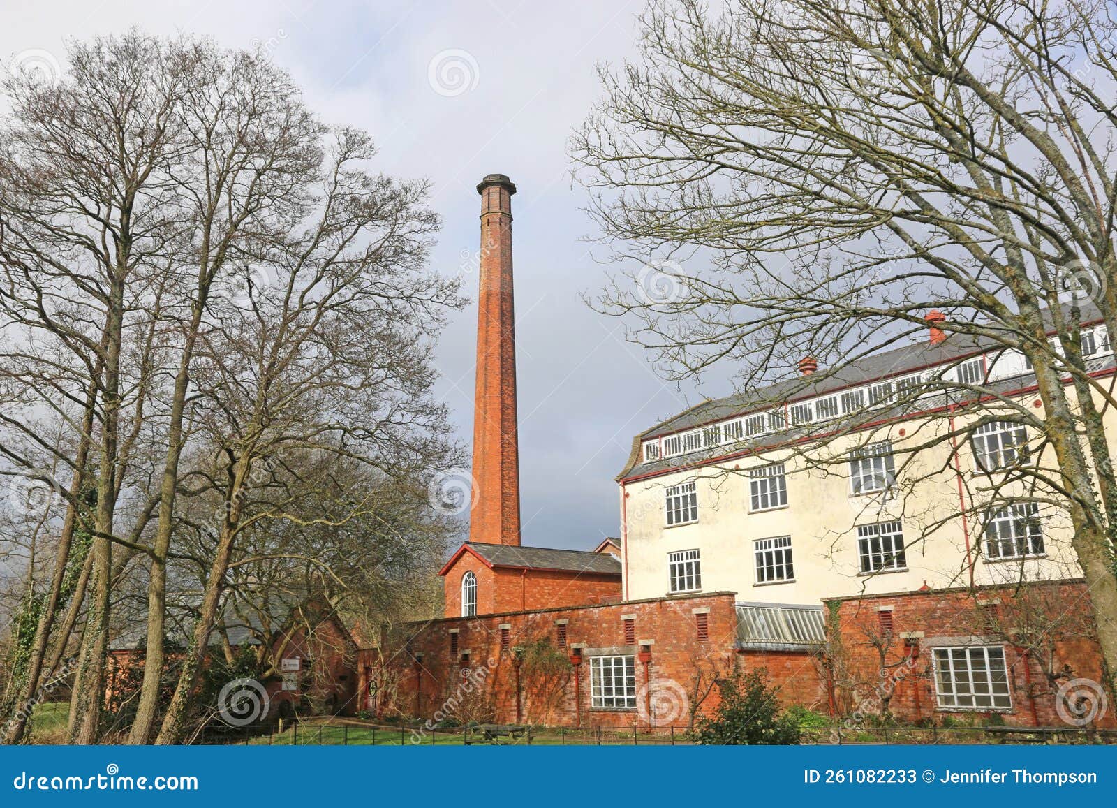 Chimney of a Victorian Steam Driven Mill Stock Image - Image of brick ...