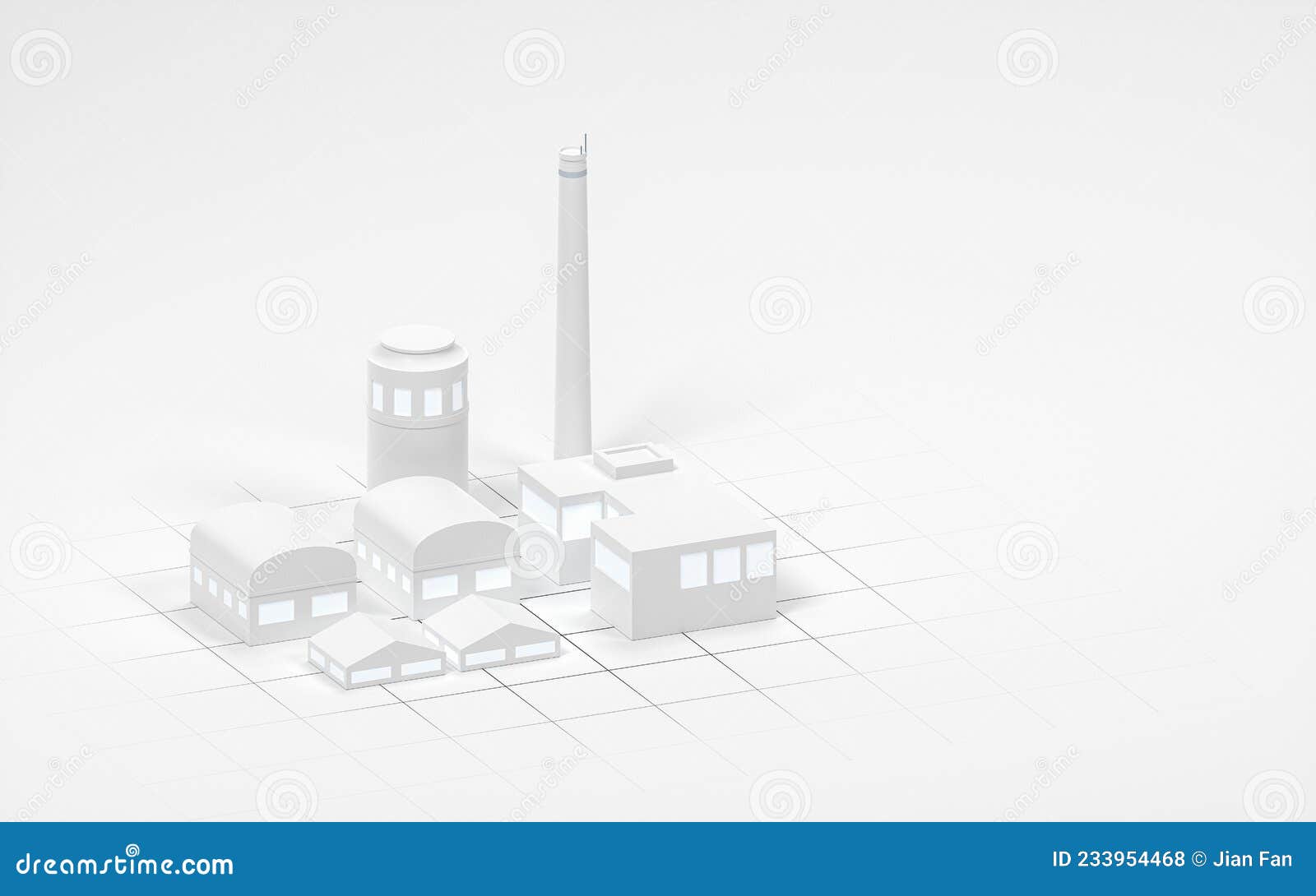 Chimney with White Background, 3d Rendering Stock Illustration ...