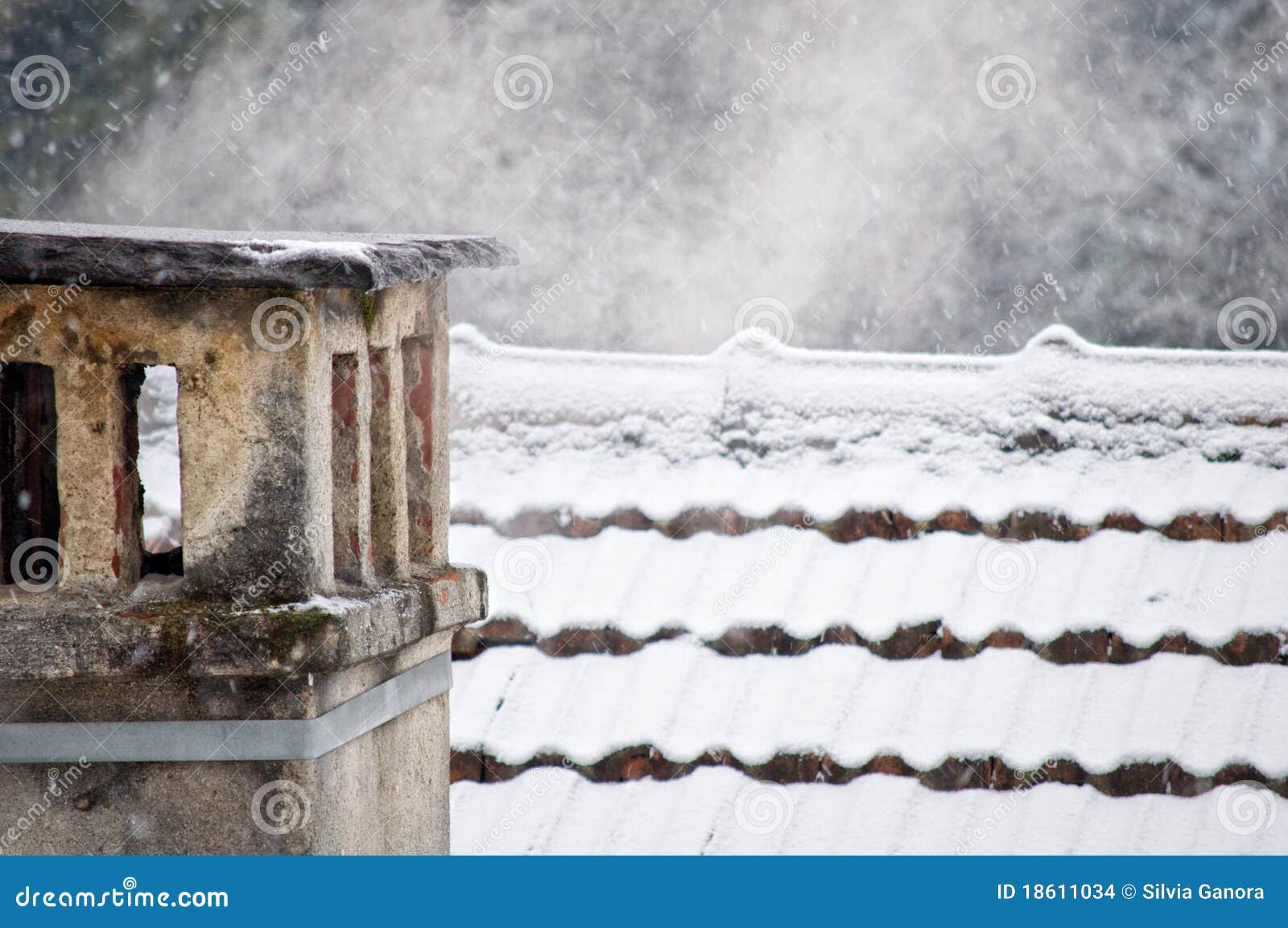 Chimney in winter stock photo. Image of space, smoke - 18611034
