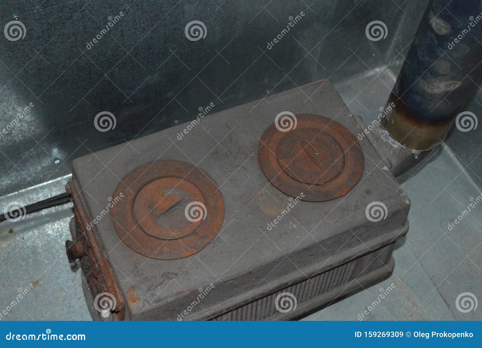Chimney for a Wood-fired Solid Fuel Stove Stock Image - Image of wood ...