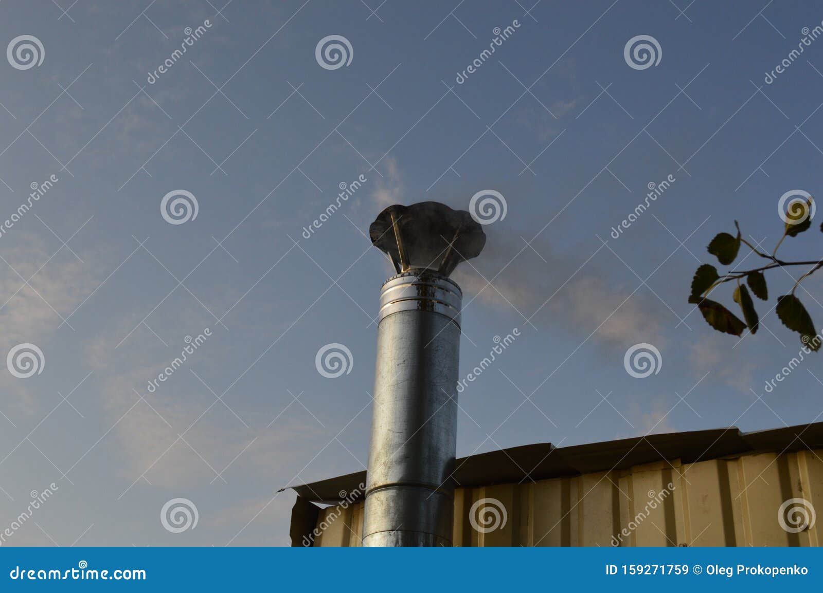 Chimney for a Wood-fired Solid Fuel Stove Stock Image - Image of fuel ...