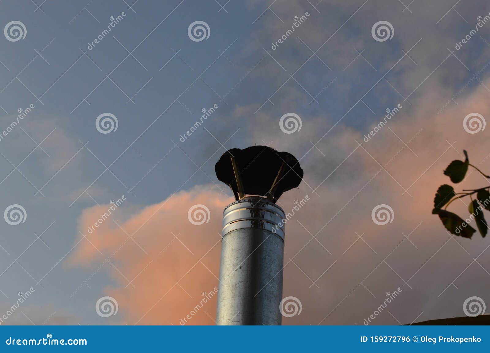 Chimney for a Wood-fired Solid Fuel Stove Stock Photo - Image of burner ...