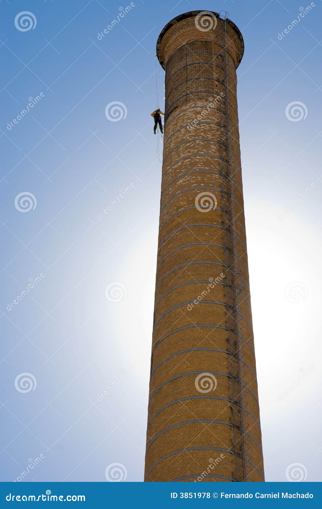 Chimney Workers stock photo. Image of bricks, hang, danger - 3851978