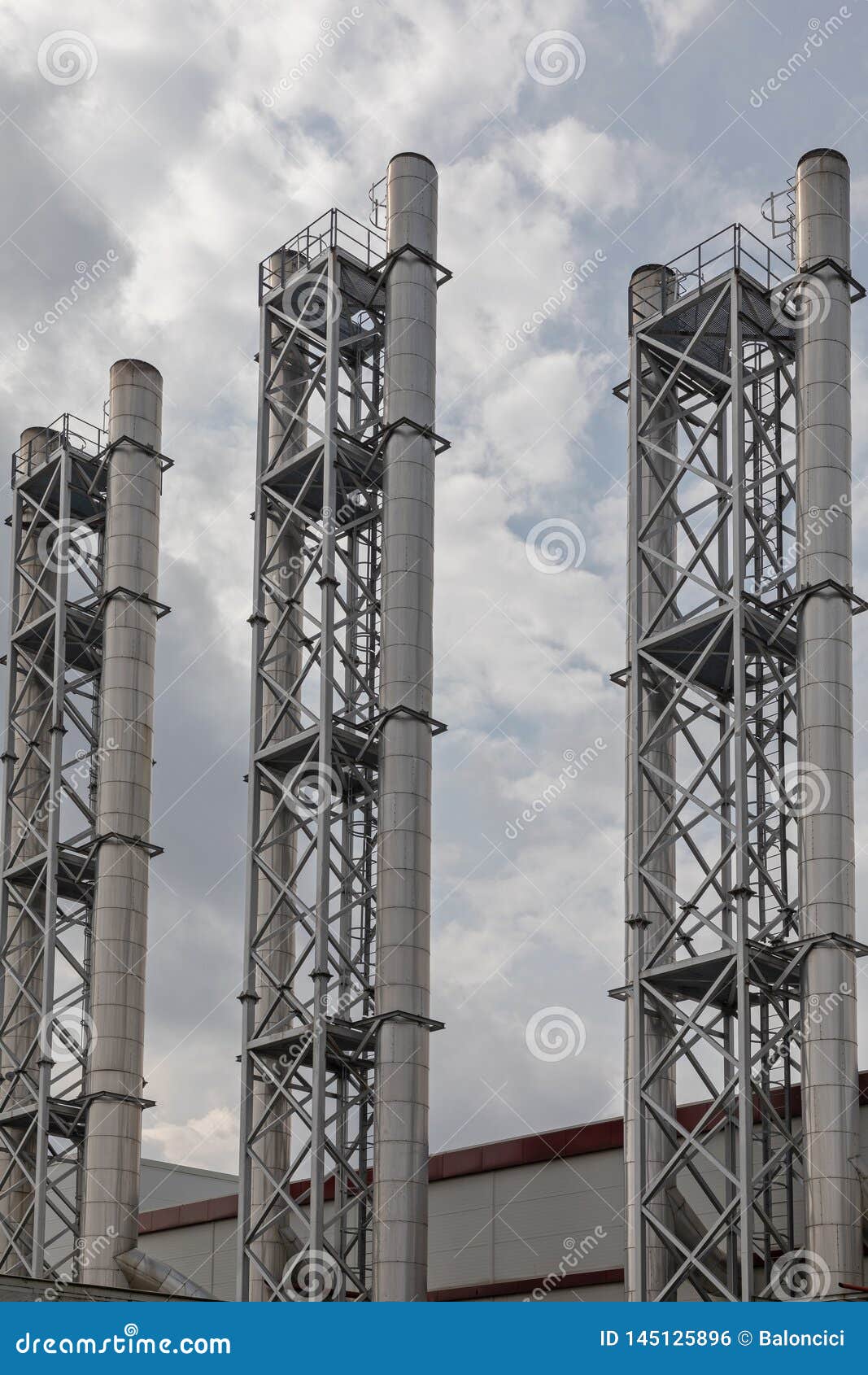 Chimneys stock photo. Image of chimney, station, column - 145125896