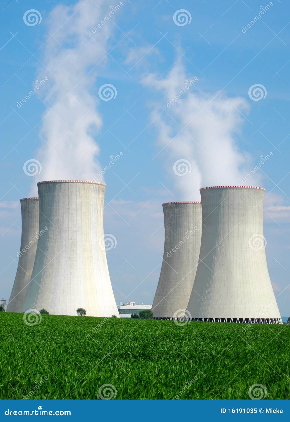 Chimneys of Nuclear Power Plant Stock Image - Image of dukovany, atomic ...