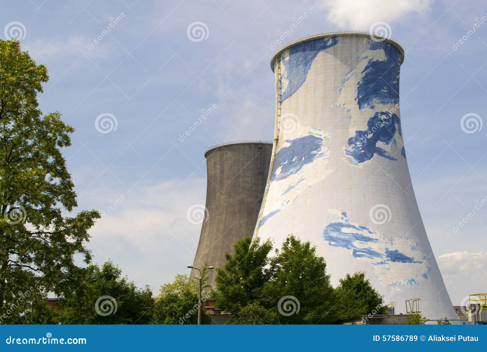 Chimneys of a Nuclear Power Plant Stock Image - Image of chernobyl ...