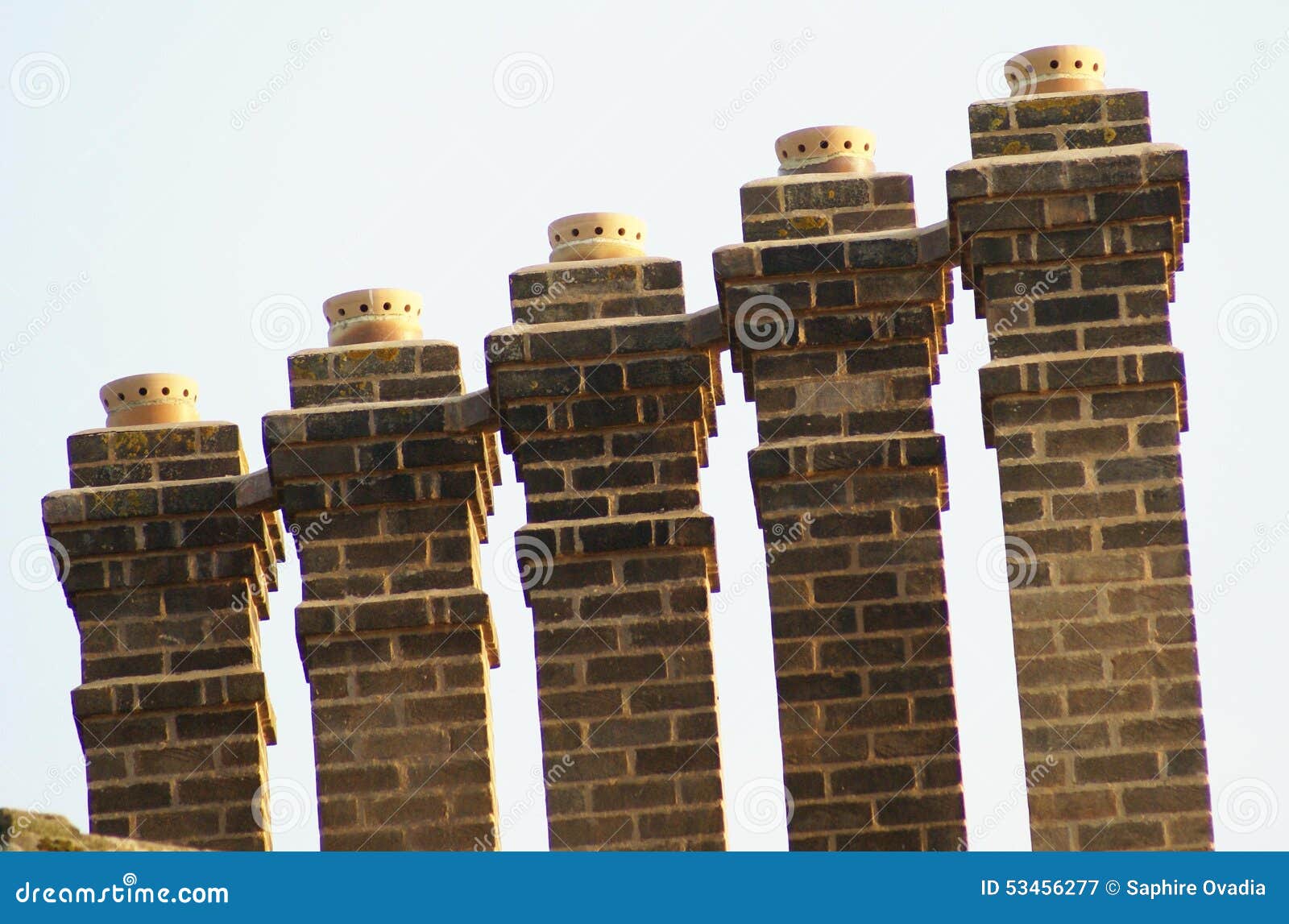 Chimneys stock image. Image of tudor, built, stack, england - 53456277