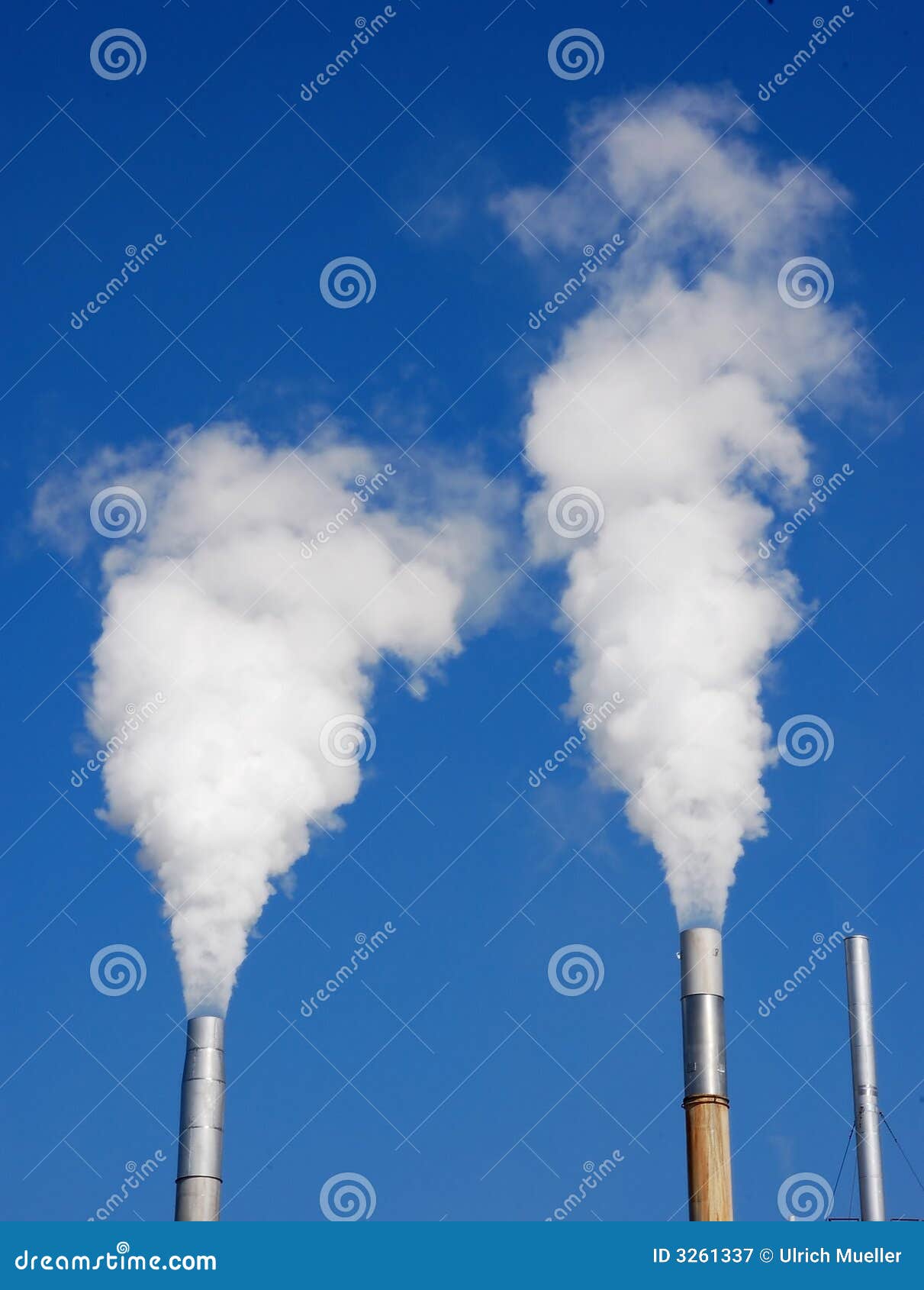 Steam Blow Out Of Steam Trap, Energy Process, Power Plant Royalty-Free ...