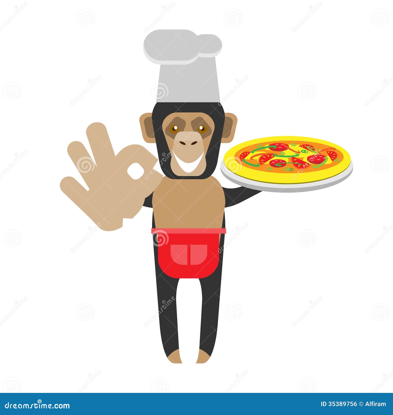 Chimp Chef Pizza Stock Illustrations – 2 Chimp Chef Pizza Stock ...