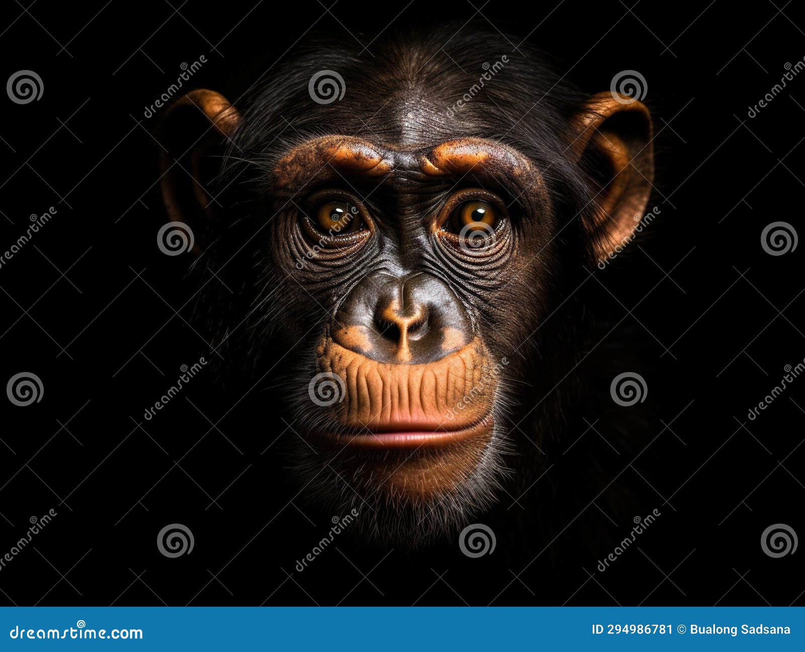 Chimp head stock illustration. Illustration of imagine - 294986781