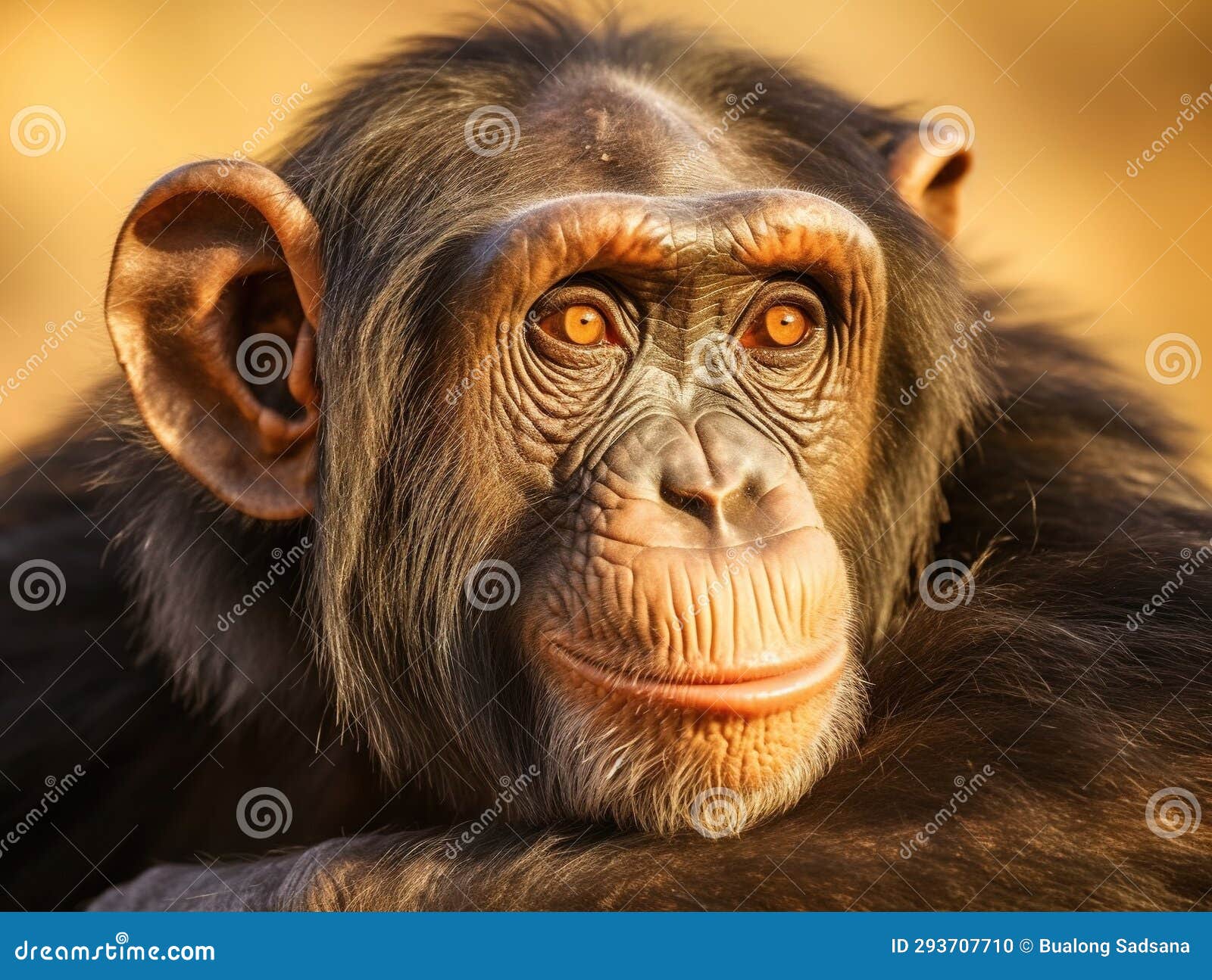 Ai Generated Illustration Wildlife Concept of Chimp Stock Illustration ...