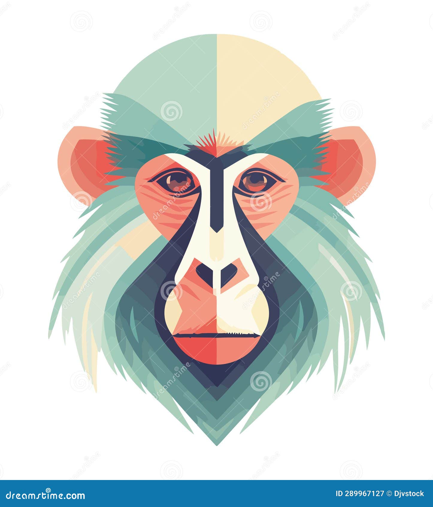 Chimpanzee Animal Icon Isolated Stock Illustration - Illustration of ...