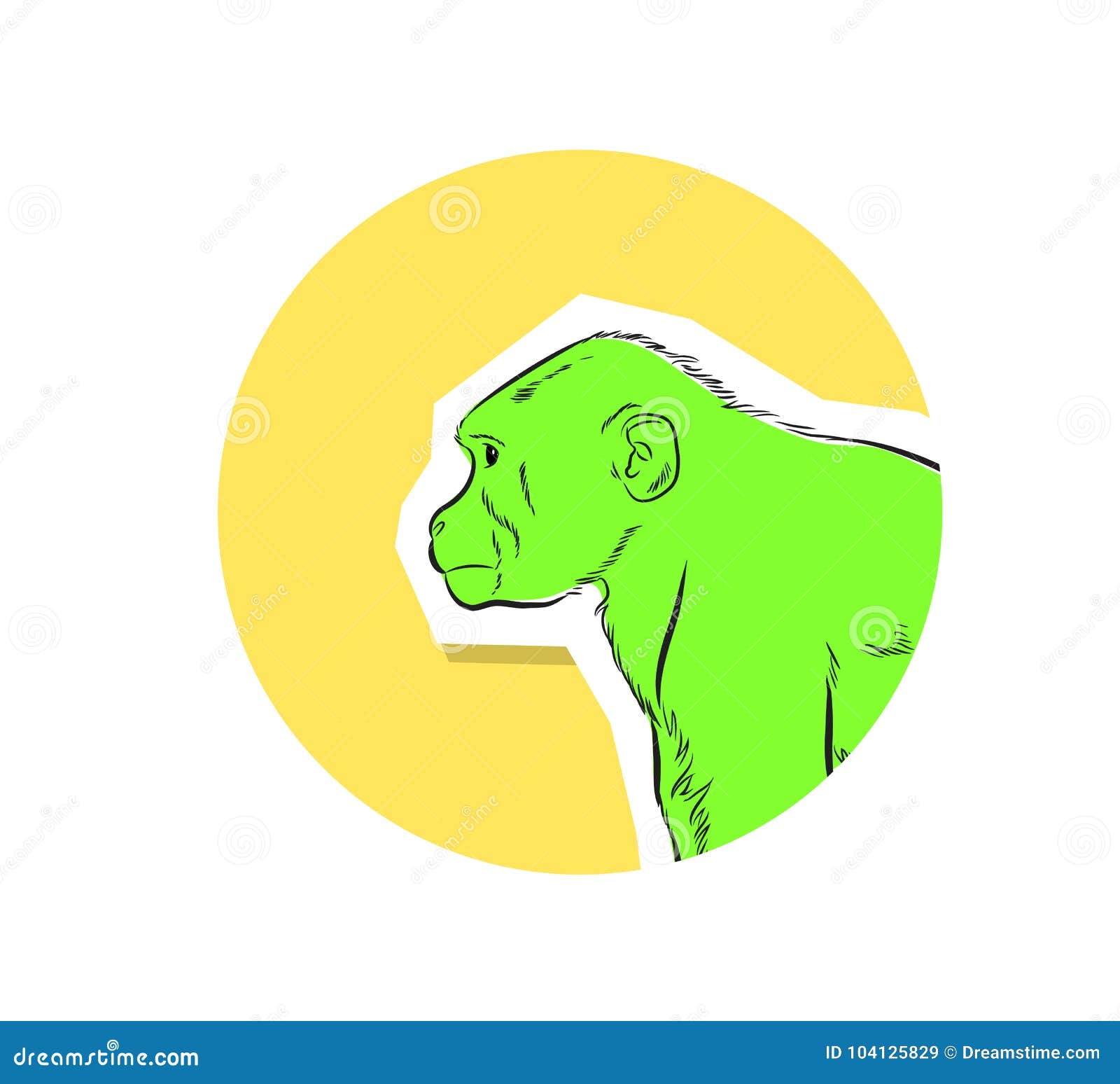 Chimpanzee Face Closeup Vector Stock Vector - Illustration of animal ...