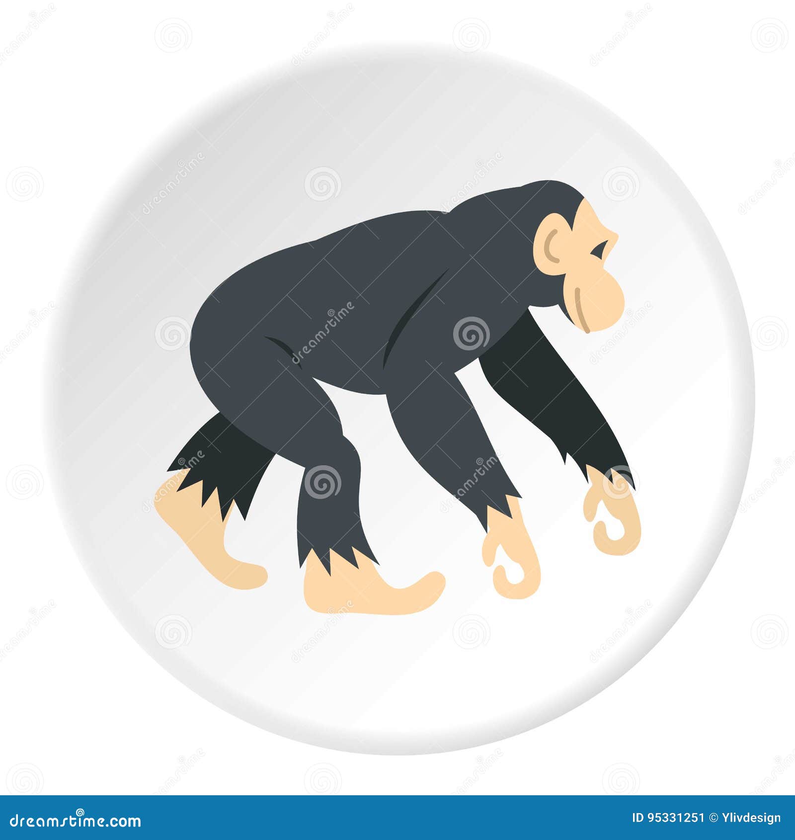 Chimpanzee Icon. Trendy Chimpanzee Logo Concept On White Background ...