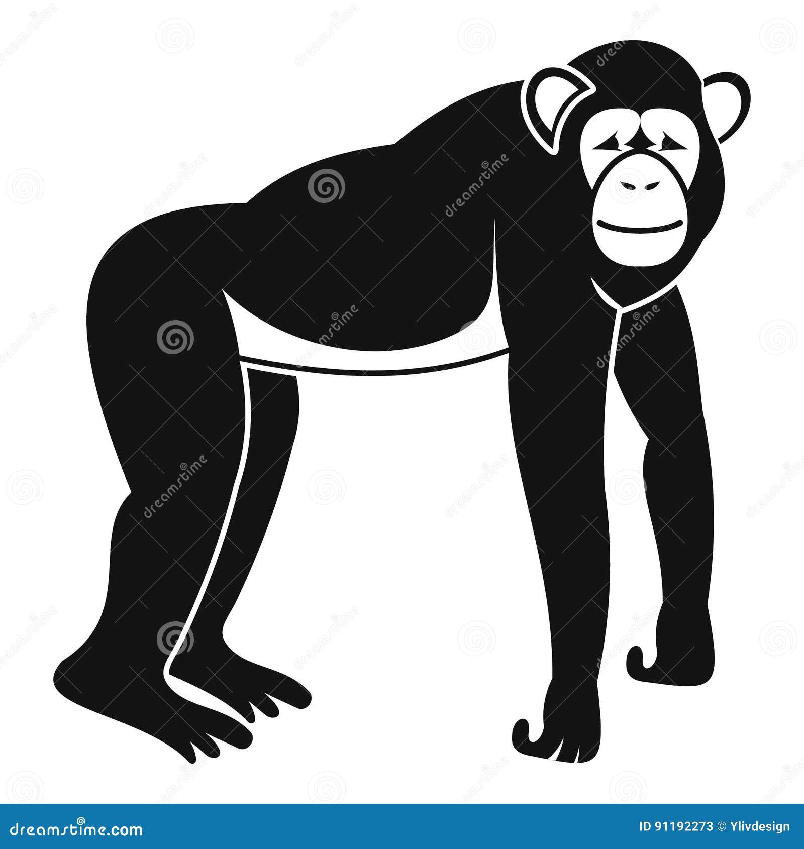 Chimpanzee Icon. Trendy Chimpanzee Logo Concept On White Background ...